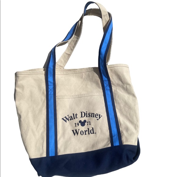 Disney | Bags | Walt Disney World Large Canvas Tote Bag | Poshmark